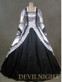 Wine Red Velvet Marie Antoinette Queen Theatrical Victorian Dress - Devilnight.co.uk