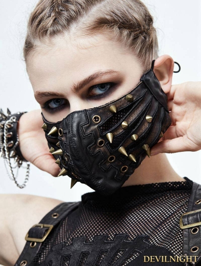 Bronze Gothic Punk Mask - Devilnight.co.uk