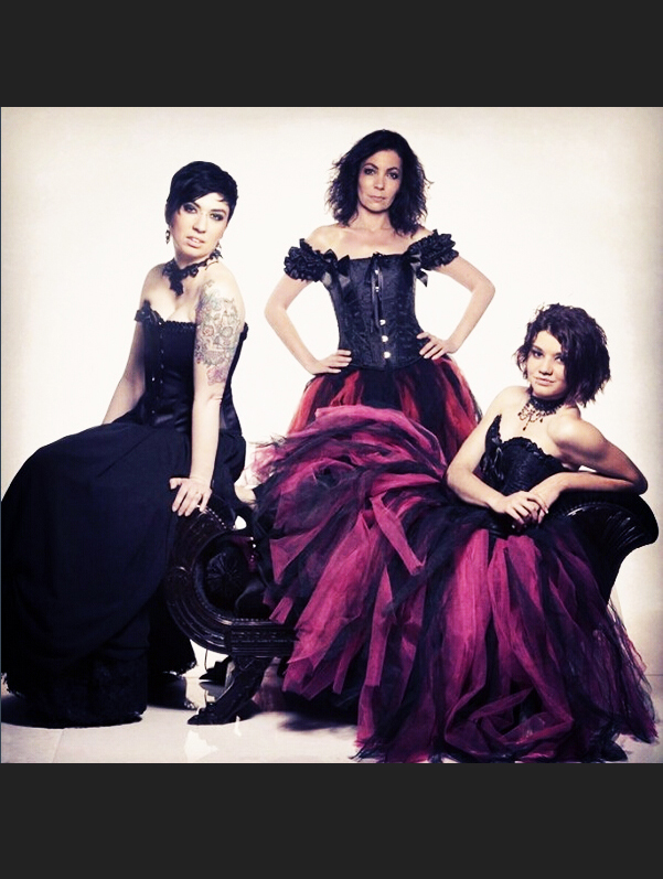 Black and Fuchsia Gothic Corset Burlesque Long Prom Party Dress ...